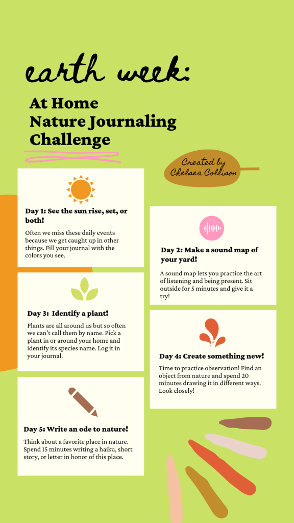 Earth Week: Nature Journaling Challenge – For Educators