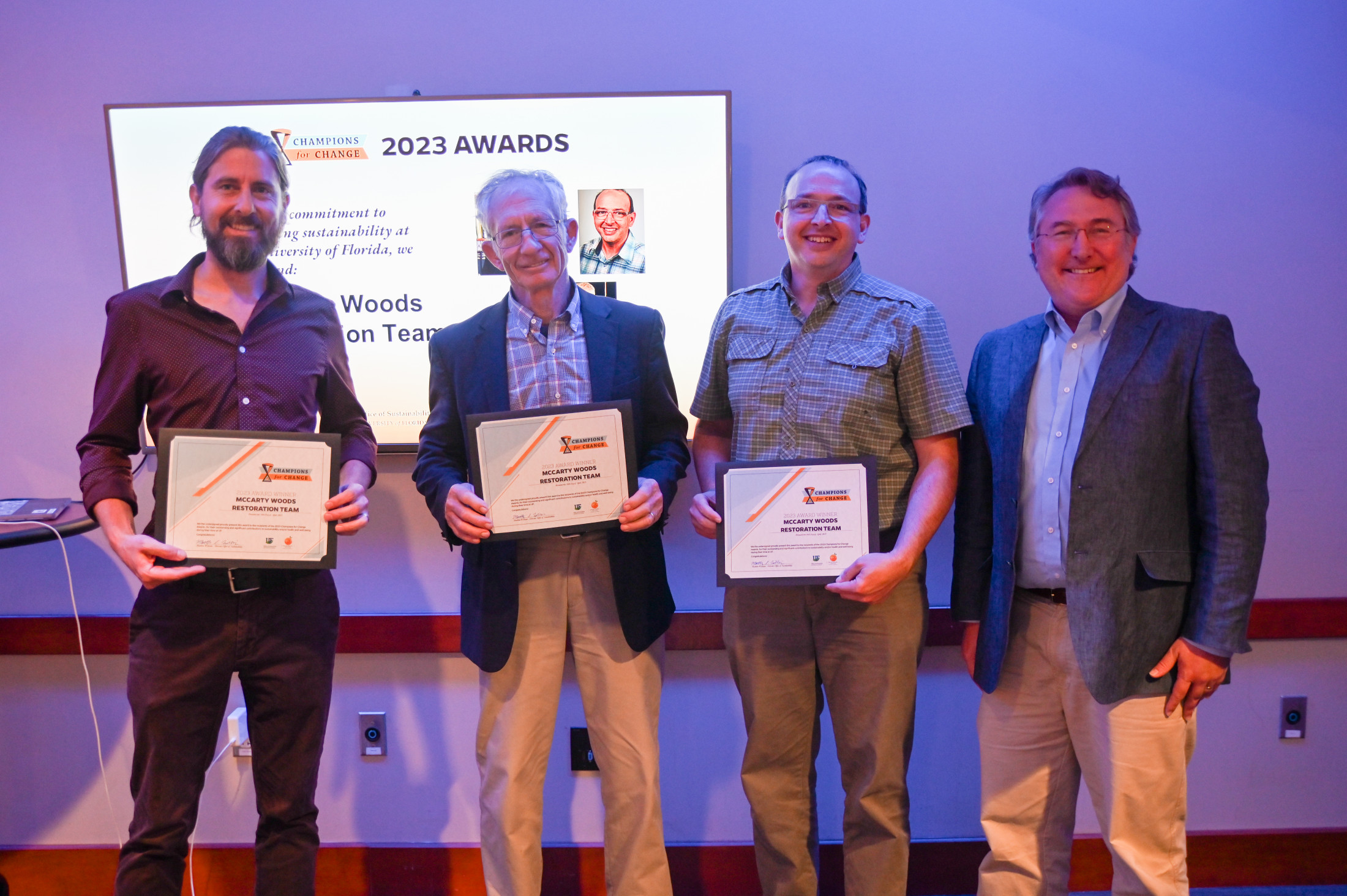 McCarty Woods Restoration team receives UF Champions for Change award ...